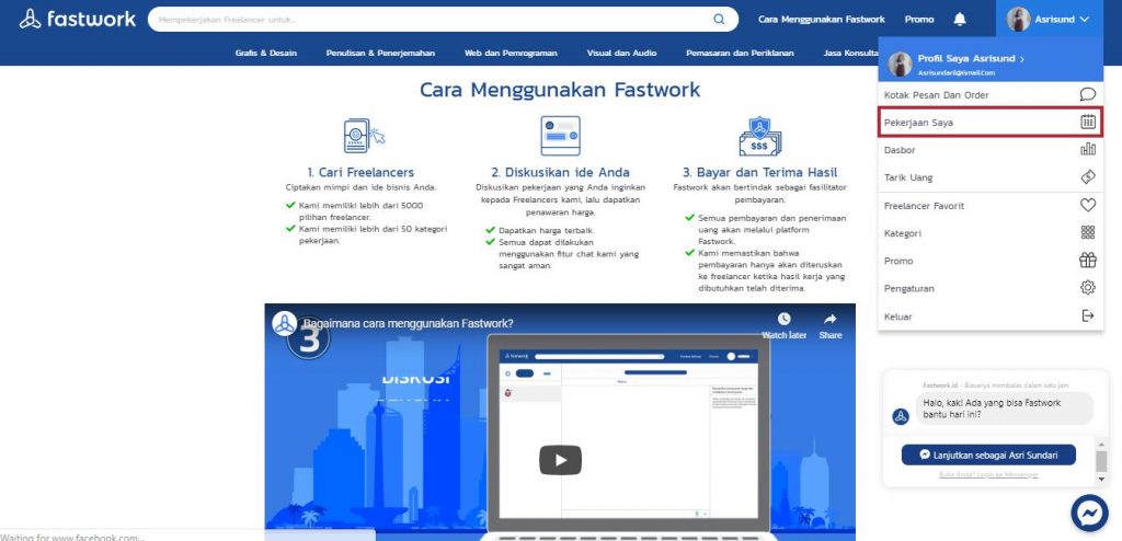 Cara Menyembunyikan atau Menunjukkan Produk Pekerjaan di Fastwork - Fastwork.id